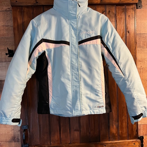 Spyder | Jackets & Coats | Spyder Womens Sky Blue Puffer Jacket With ...
